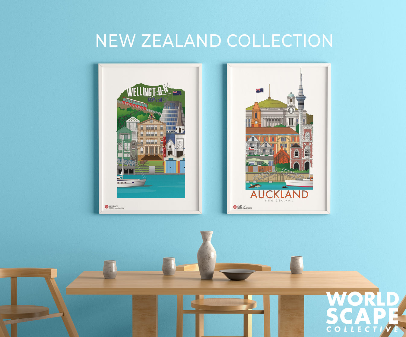 WORLDSCAPE AUCKLAND New Zealand print – WORLDSCAPE COLLECTIVE